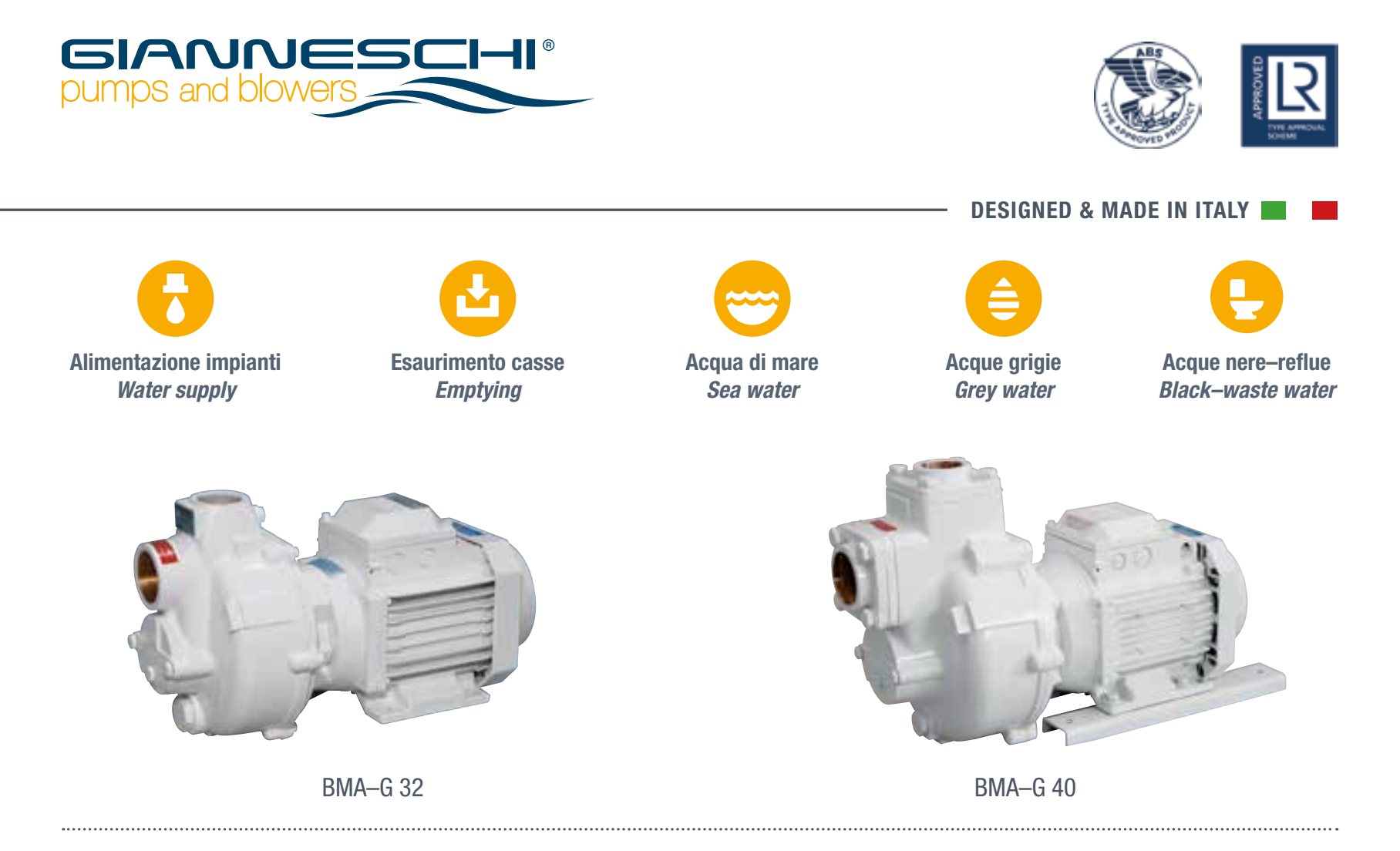 Gianneschi BMA-G 40 Marine Pump – Tetromi